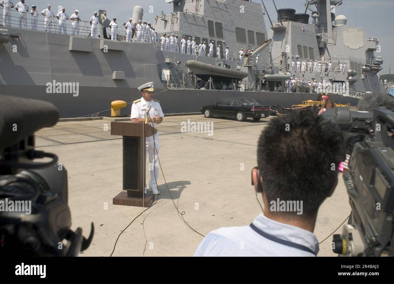 US Navy Commander, Carrier Strike Group Five, Rear Adm. Douglas L ...