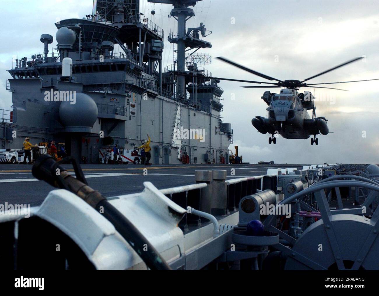 US Navy A U.S. Marine Corps CH-53D Sea Stallion helicopter prepares to ...