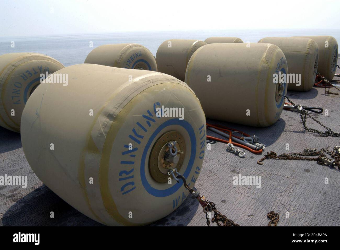 US Navy Eight rubber bladders, each holding 500 gallons of fresh ...