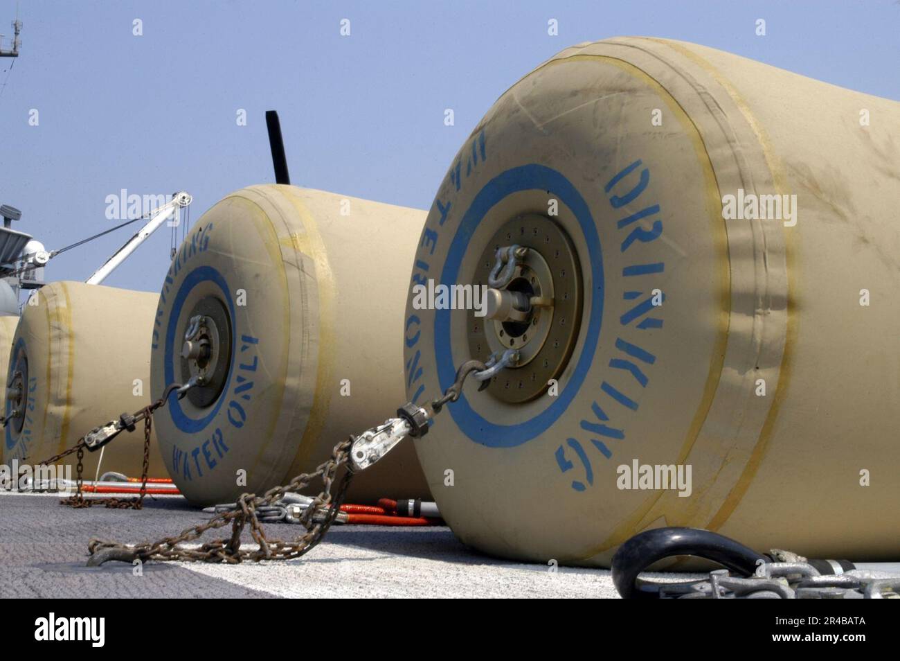 US Navy Eight rubber bladders, each holding 500 gallons of fresh ...