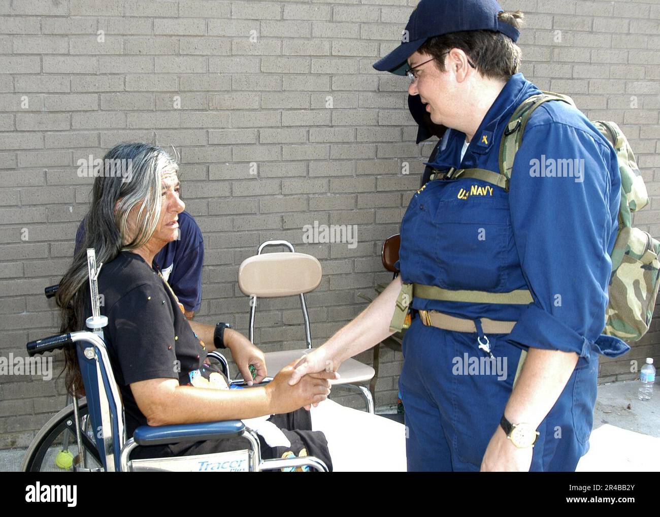 US Navy A U.S. Navy Chaplain assigned to the transport dock ship USS ...