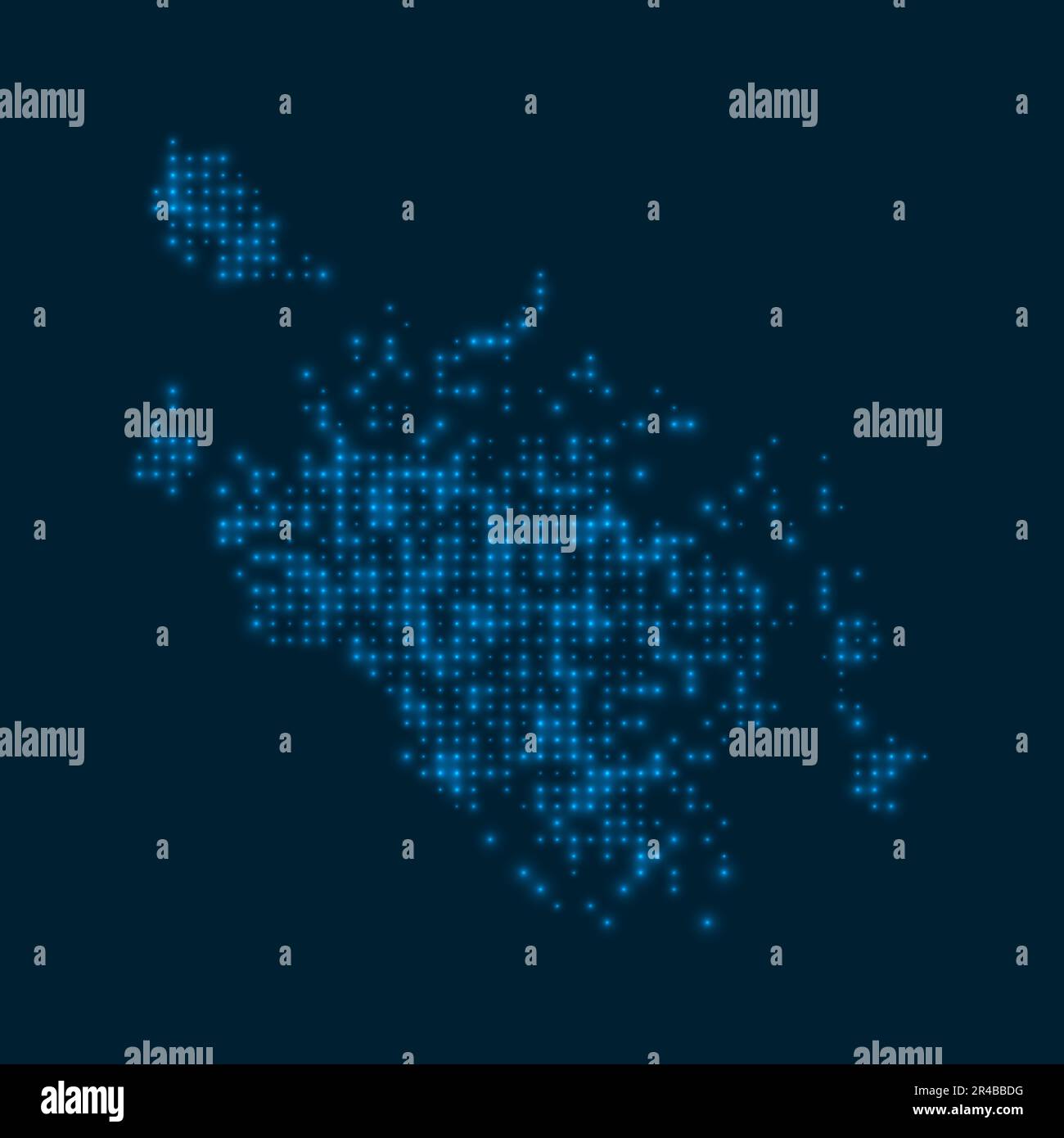 Cat Ba Island dotted glowing map. Shape of the island with blue bright ... Cat Ba Island dotted glowing map. Shape of the island with blue bright ...