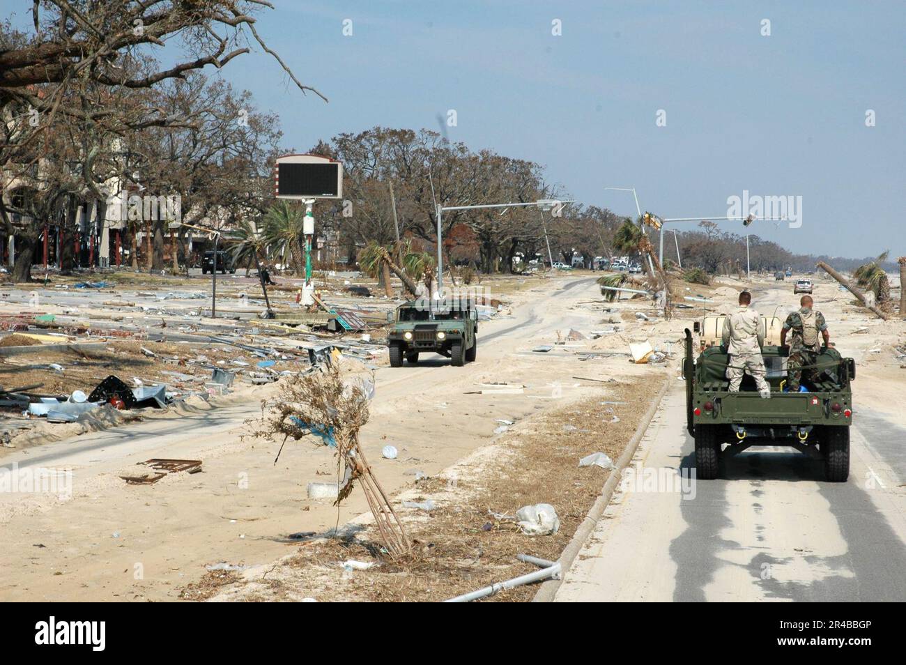 US Navy U.S. Navy Seabees observe first hand the devastation from ...