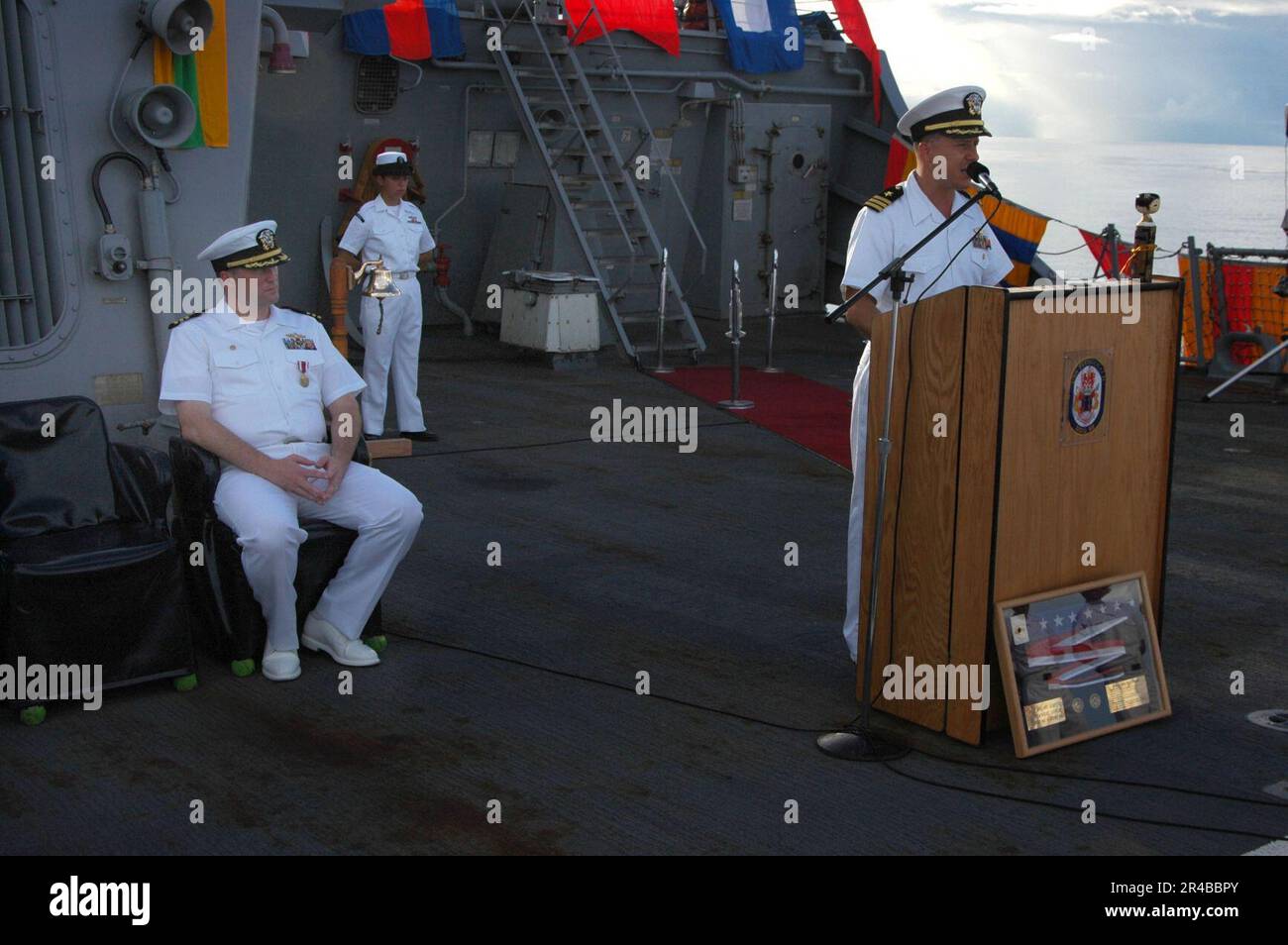 US Navy Commanding Officer, USS Fitzgerald (DDG 62), Cmdr. gives his ...