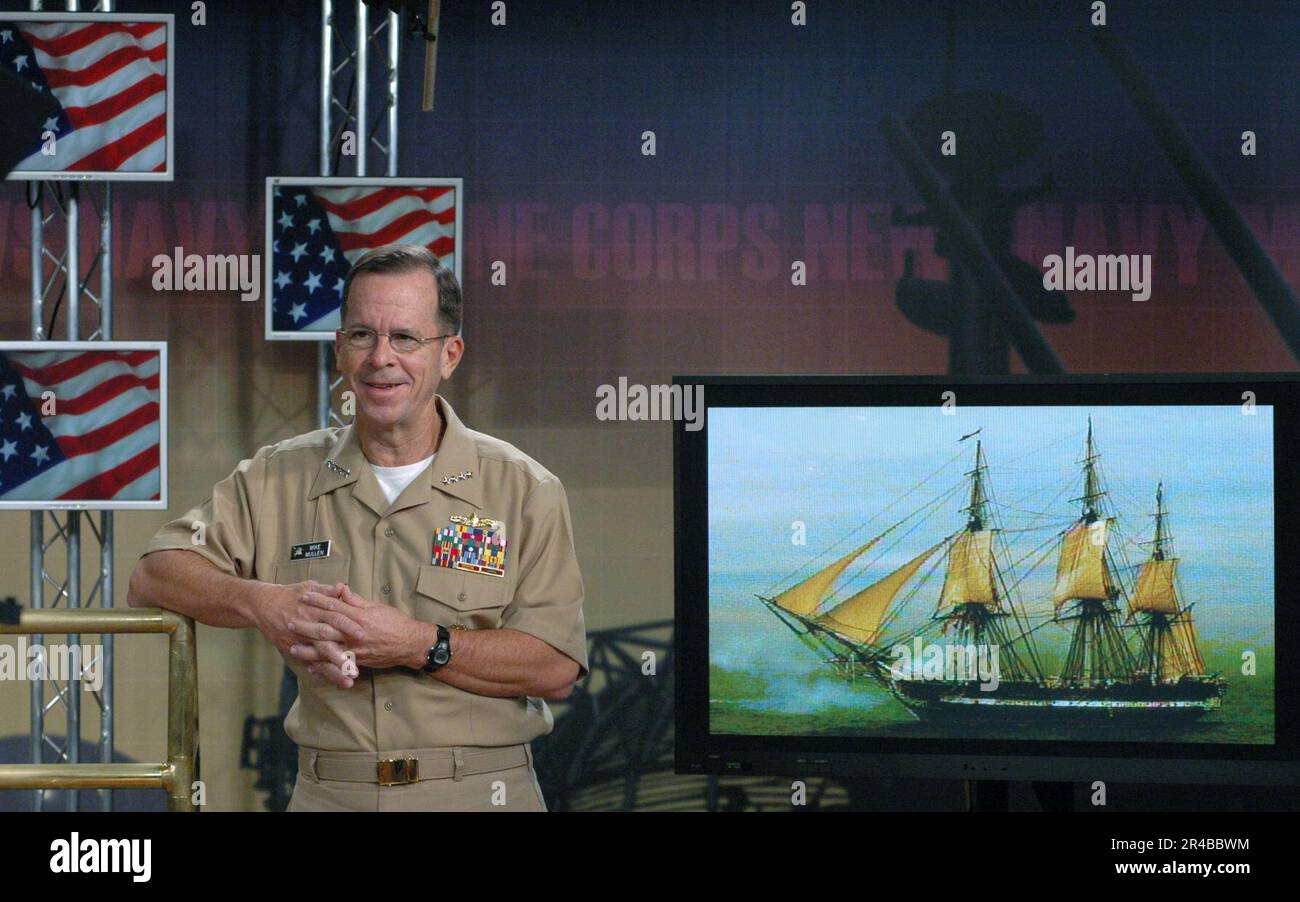 Us Navy Chief Of Naval Operations Adm Mike Mullen Addresses The Navys Ongoing Participation In