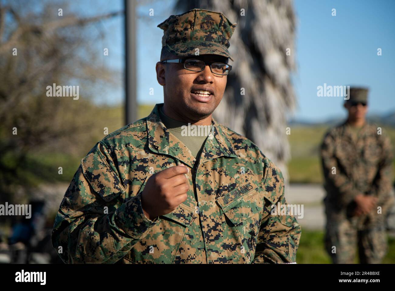 U.S. Marine Corps Lance Cpl. Anthony Lopez, a chemical, biological ...