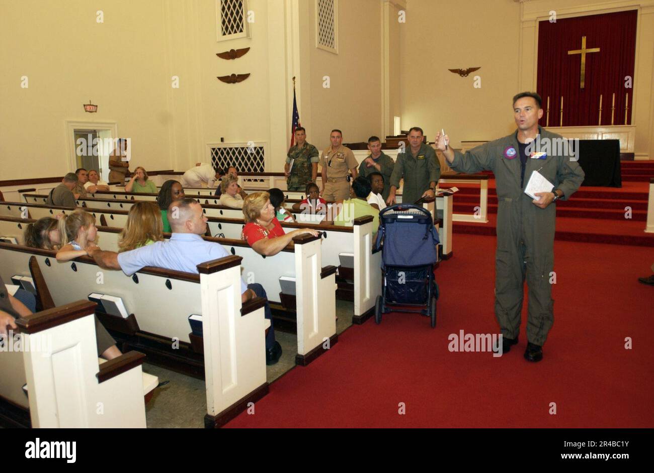 US Navy Naval Air Station Pensacola Commanding Officer, Capt. conducts ...