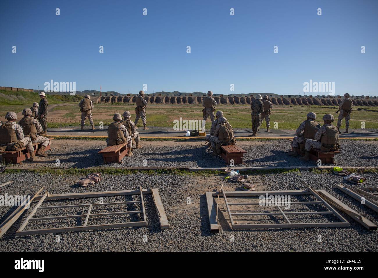 U.S. Marine Corps recruits with Kilo Company, 3rd Recruit Training ...