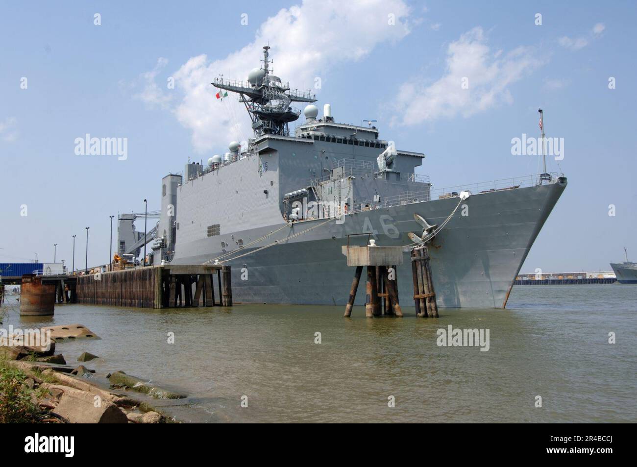 US Navy The dock landing ship USS Tortuga (LSD 46) moored at Naval ...