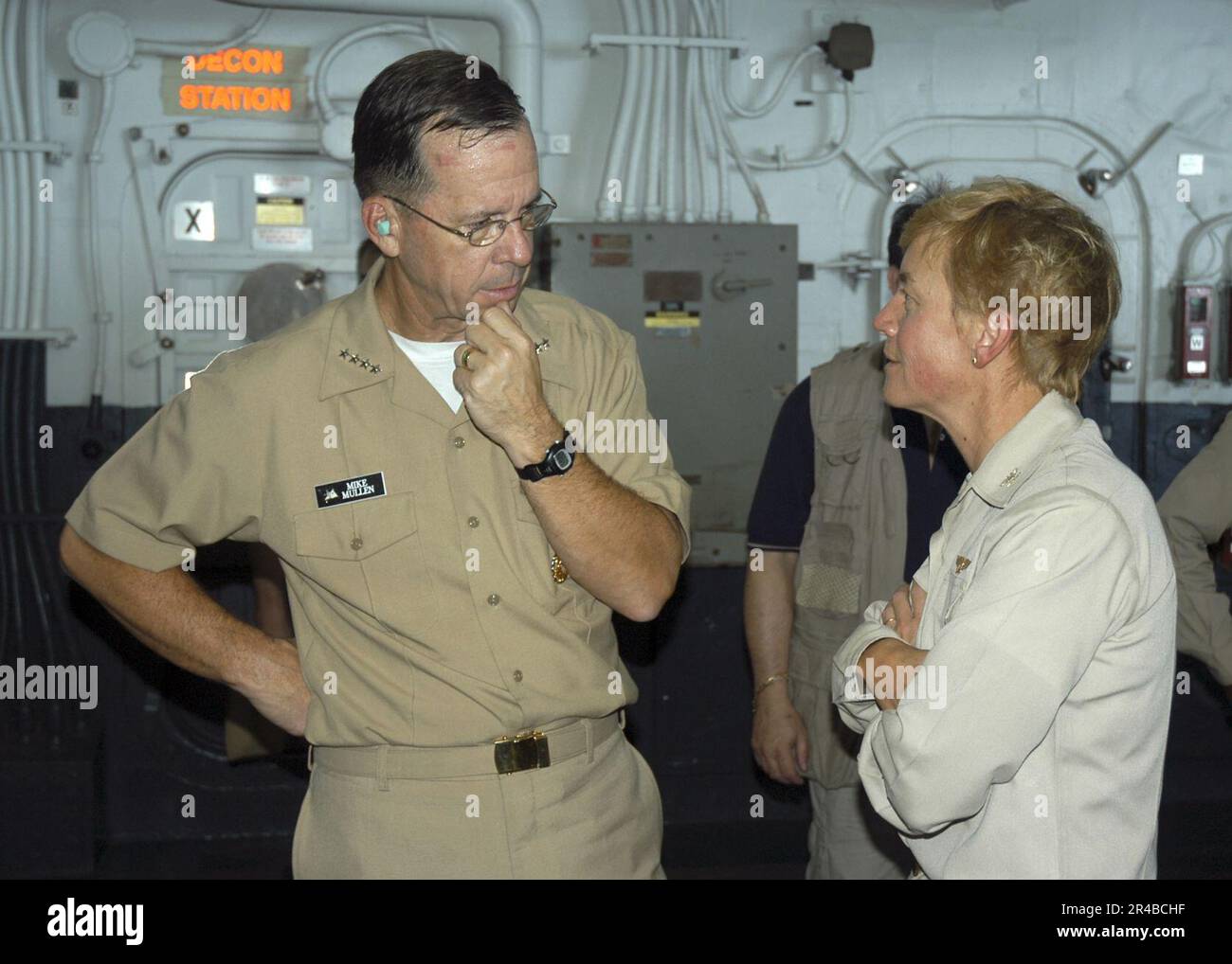 US Navy Chief of Naval Operations (CNO), Adm. Michael G. Mullen, talks ...