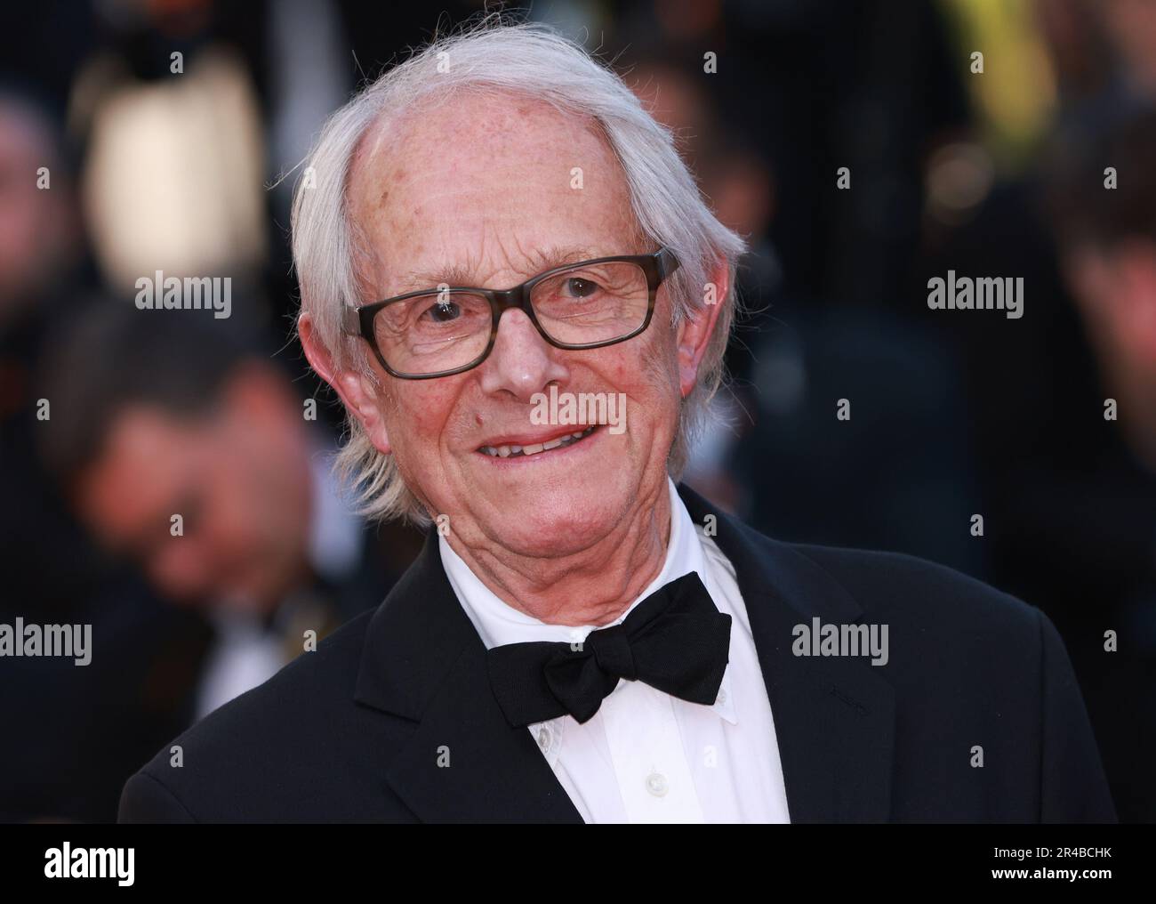 Cannes, France. 26th May, 2023. British film director Ken Loach arrives ...