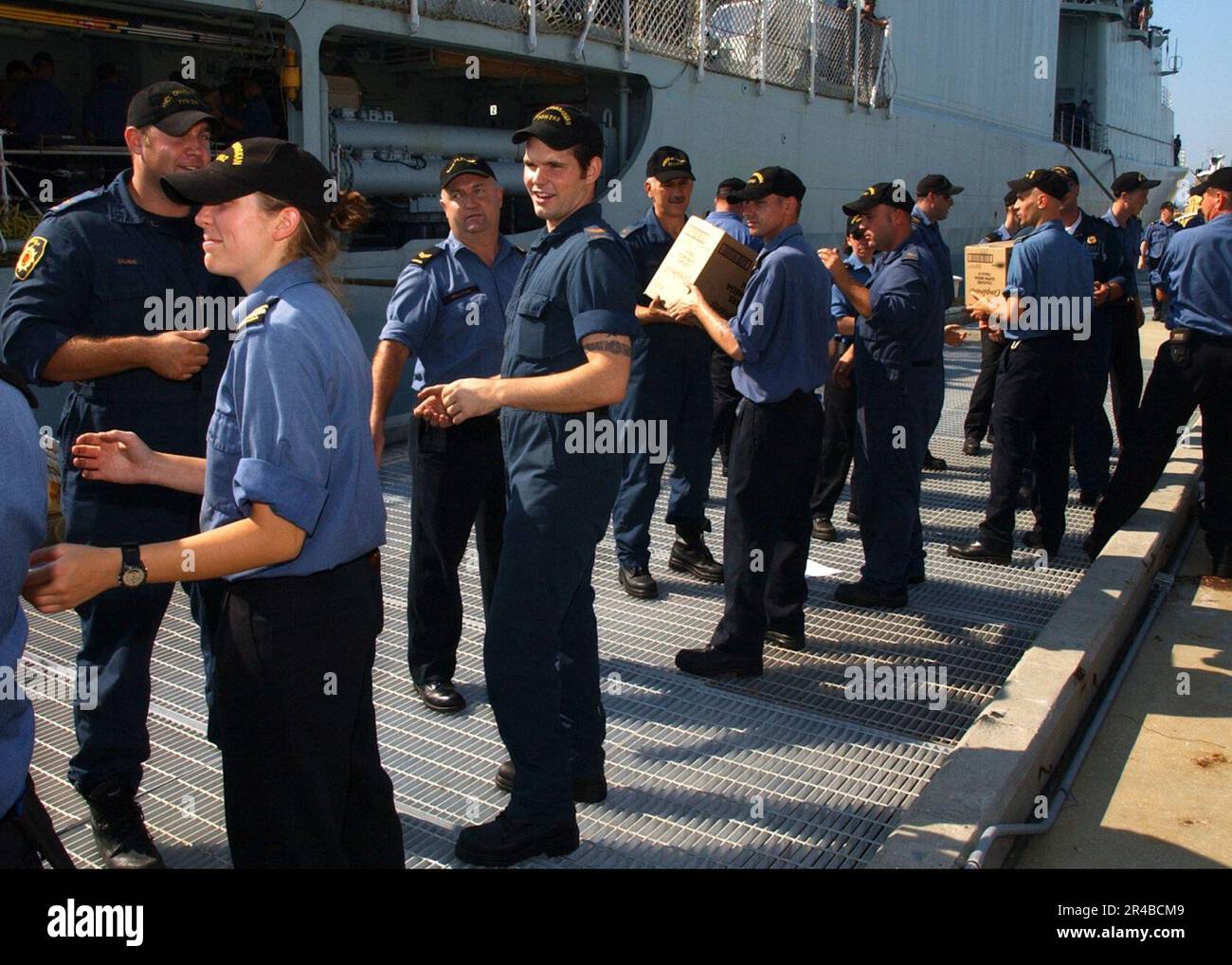 US Navy Canadian Sailors, assigned to the destroyer HMCS Athabaskan ...