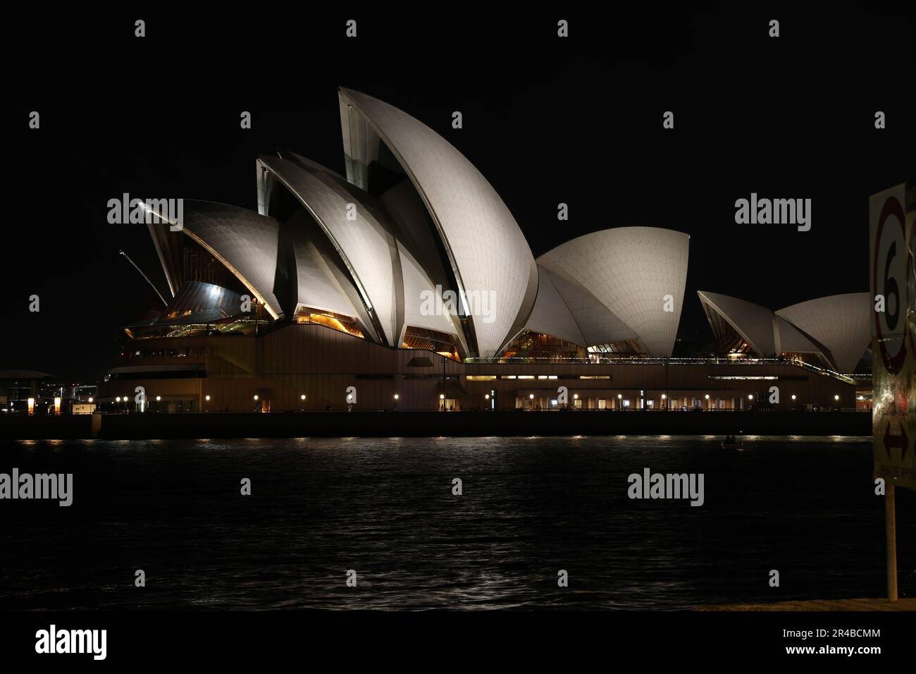 A spectacular night view of the iconic opera house illuminated by the ...