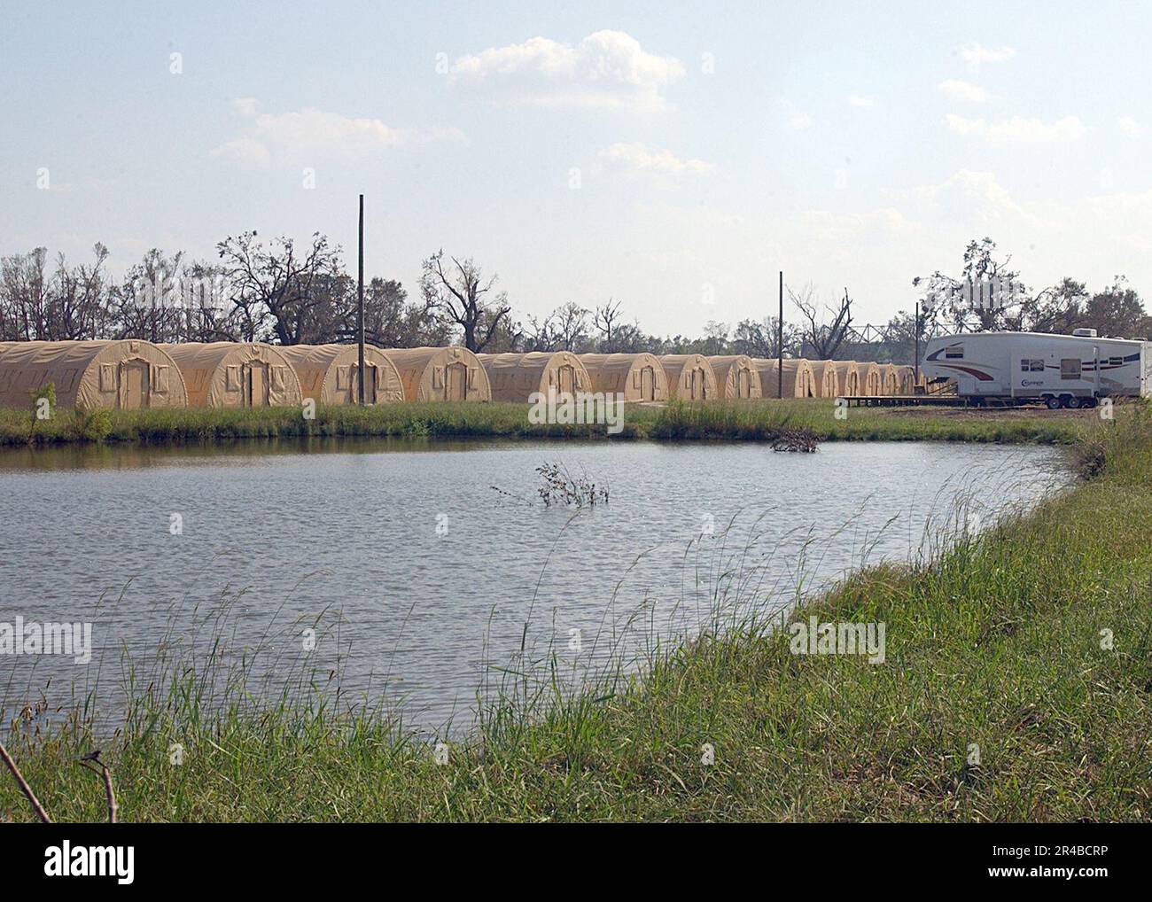 US Navy Dozens of tents occupy the golf course grounds located on Naval ...