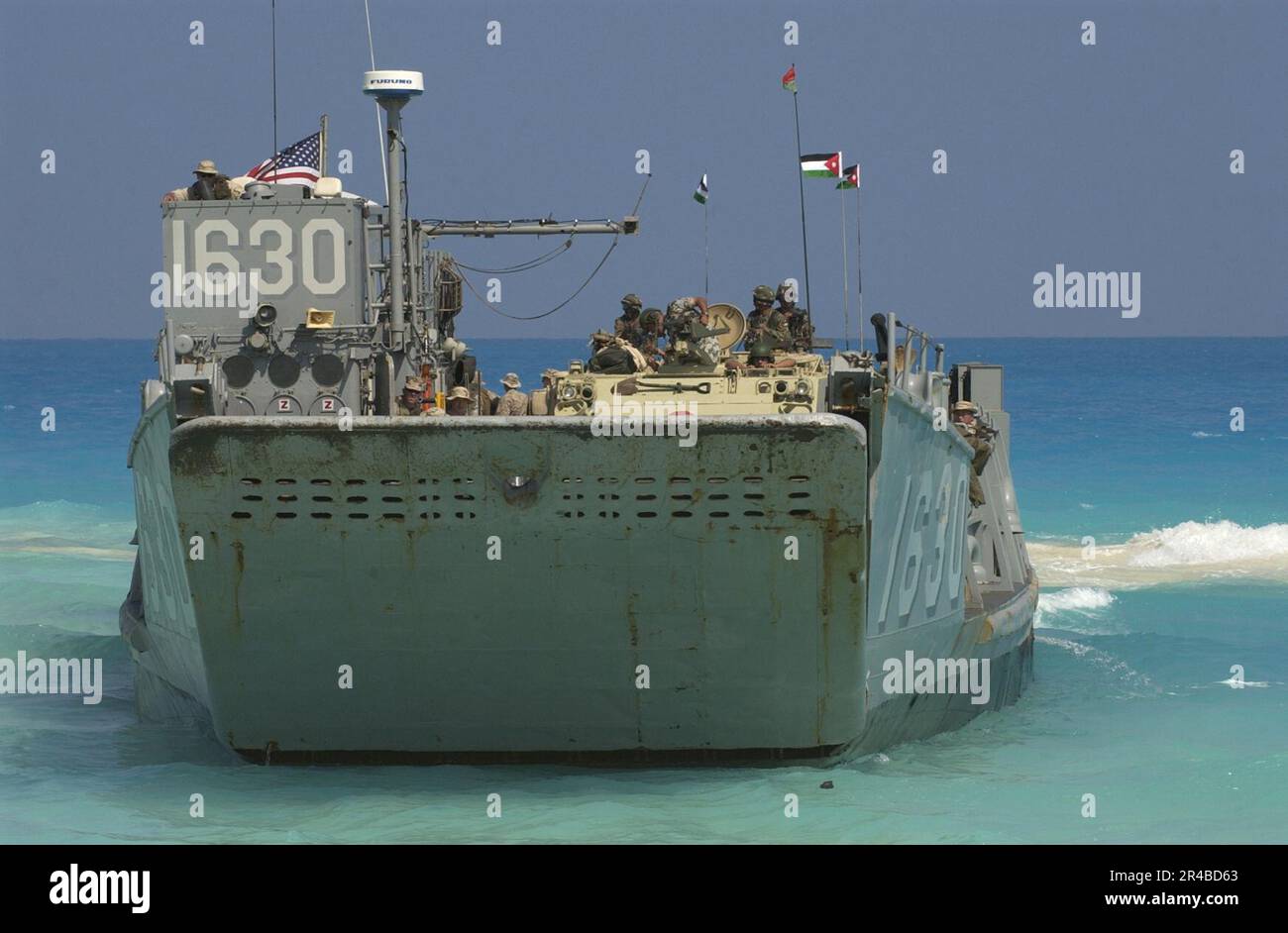 US Navy A Landing Craft Utility (LCU) carrying U.S. Marines assigned to ...