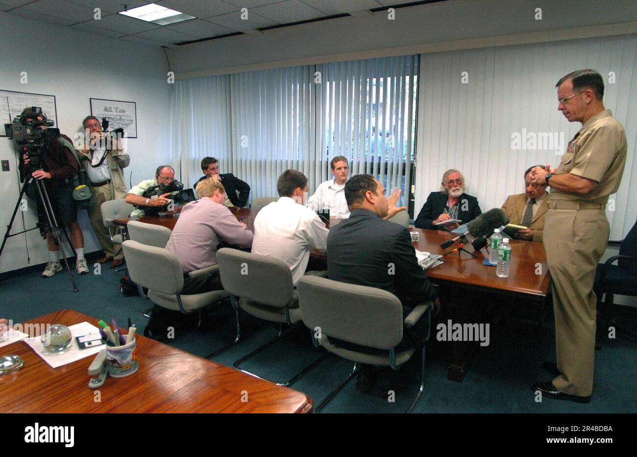 US Navy Chief of Naval Operations (CNO) Adm. Mike Mullen answers ...