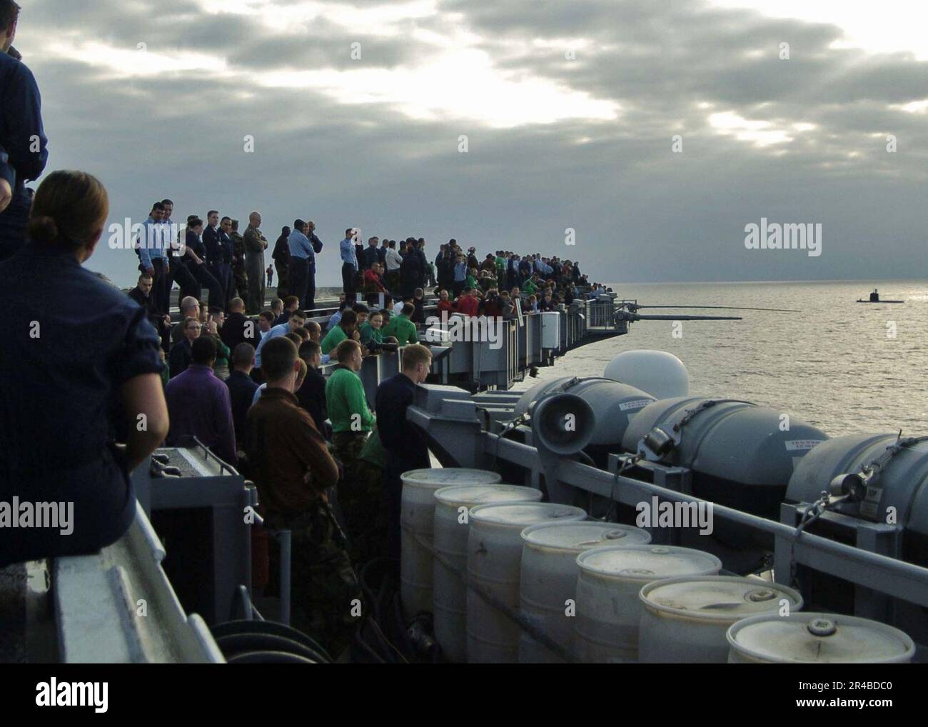 US Navy Sailors assigned to the Nimitz class aircraft carrier USS ...