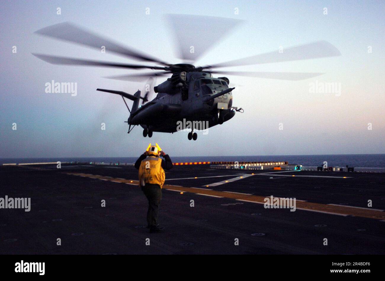 US Navy A U.S. Marine Corps CH-53 Sea Stallion helicopter, assigned to ...