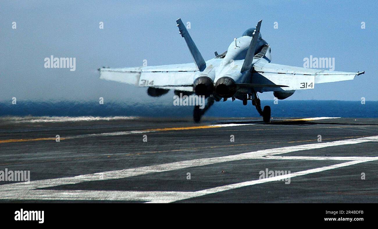 US Navy An F-A-18C Hornet assigned to the Fighting Vigilantes of Strike ...