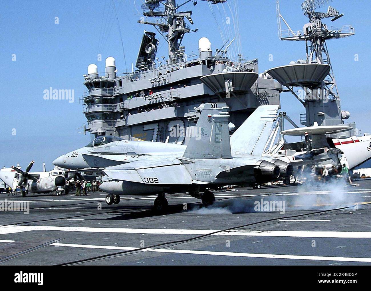 US Navy An F-A-18C Hornet assigned to the ''Fighting Vigilantes'' of ...
