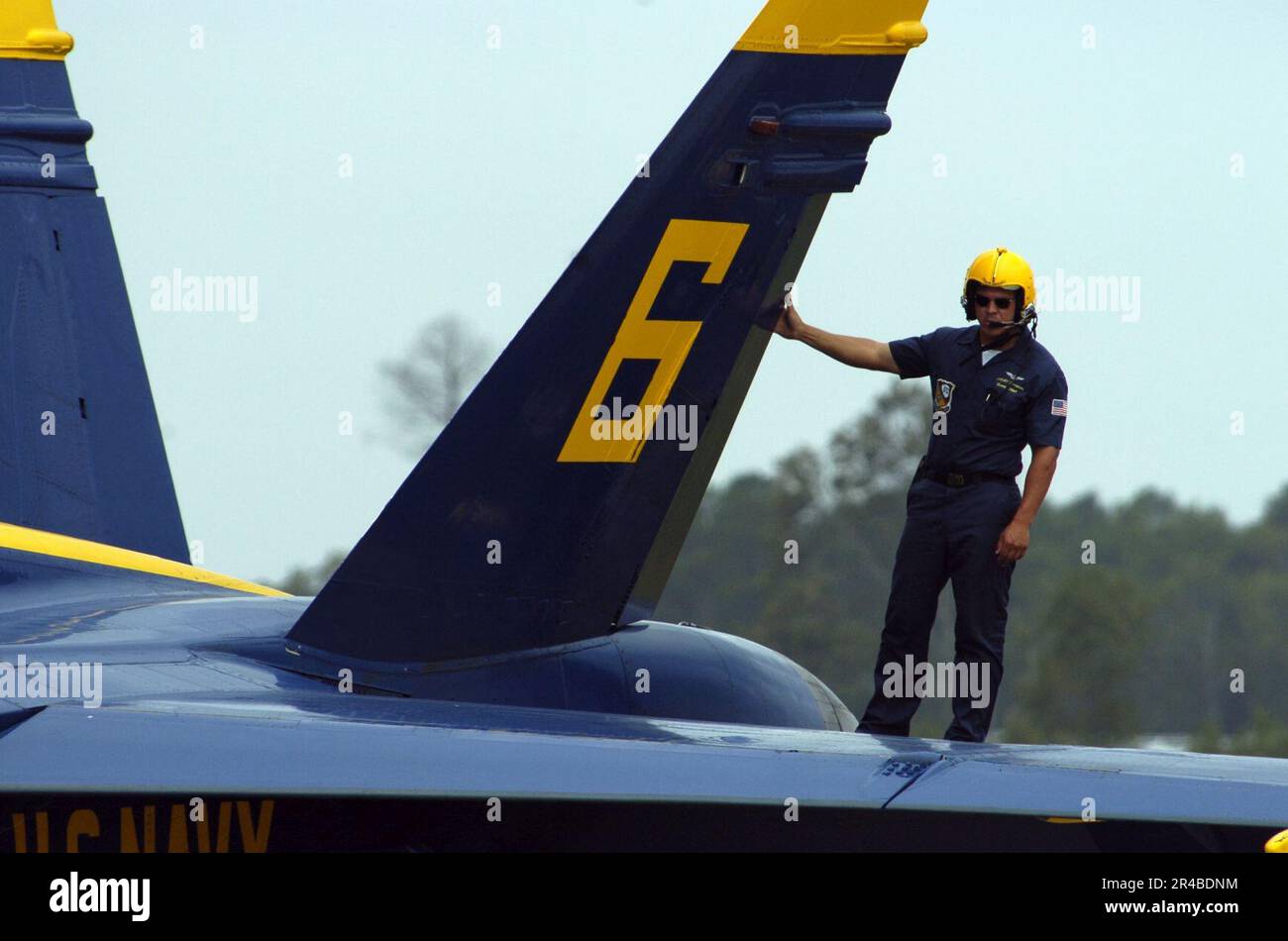 US Navy A crew chief assigned to the U.S. Navy flight demonstration ...