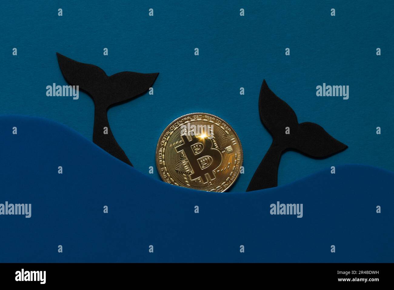 Bitcoin Whale Concept. Large holders of coin. Manipulated currency ...
