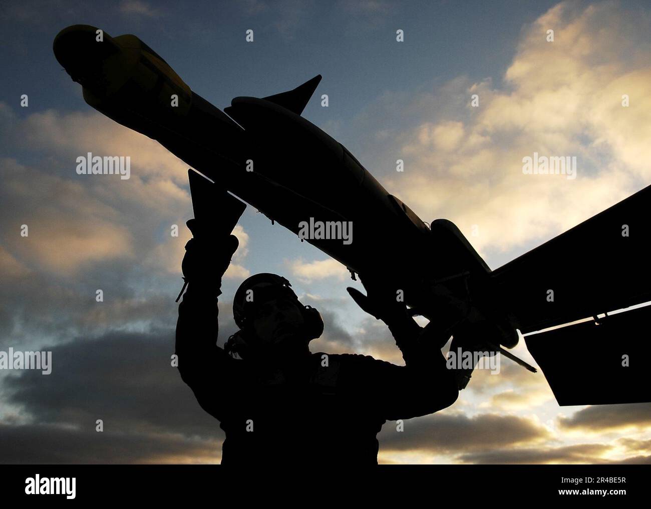 US Navy A Sailor assigned to the Bounty Hunters of Strike Fighter ...