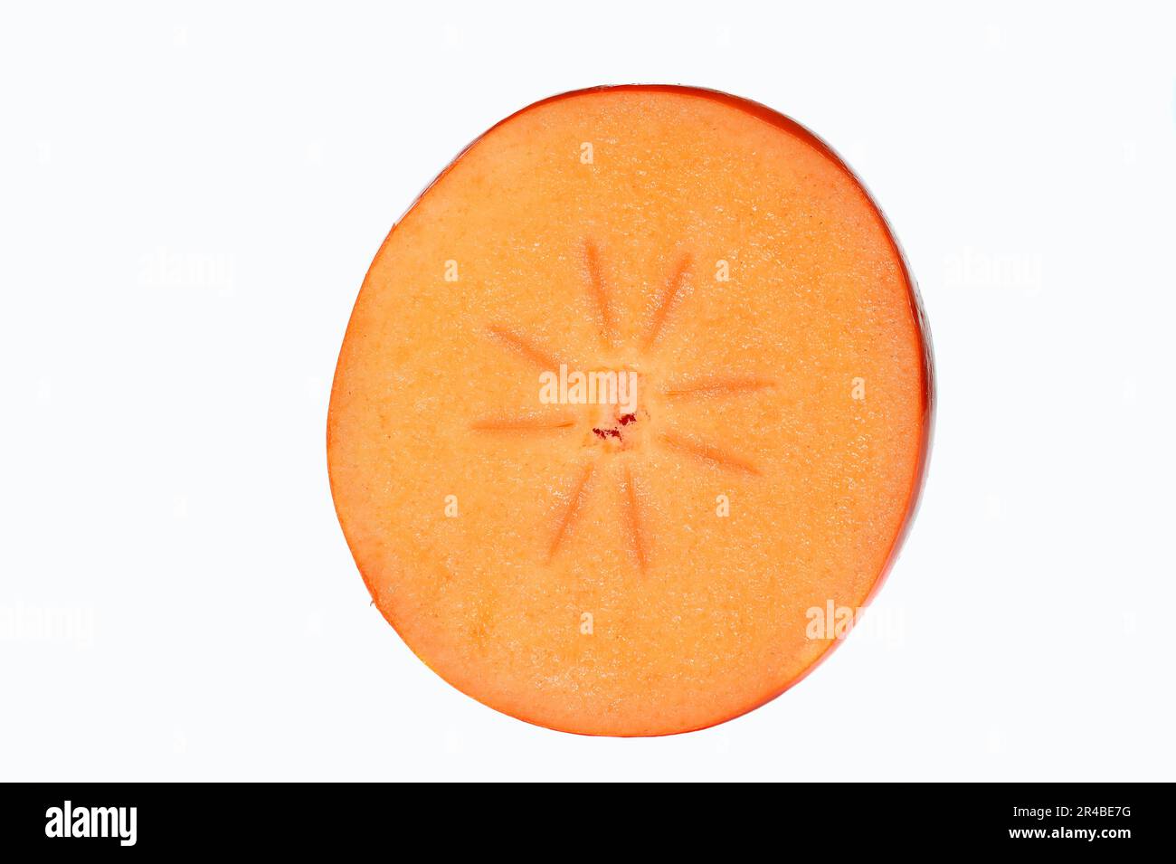 Japanese persimmon, halved fruit, sharon fruit, Chinese plum, persimmon ...