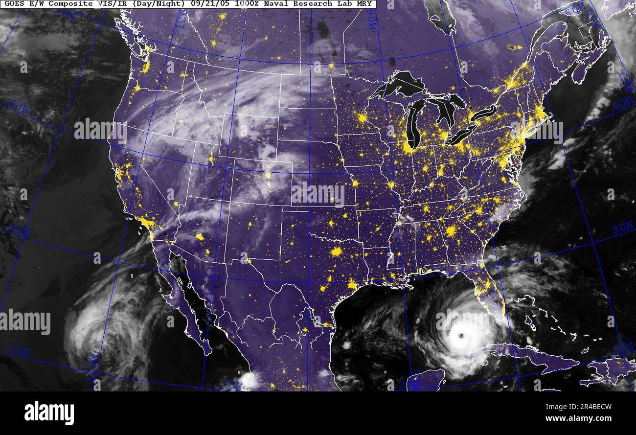 US Navy GOES-12 Satellite infrared image showing the status of ...