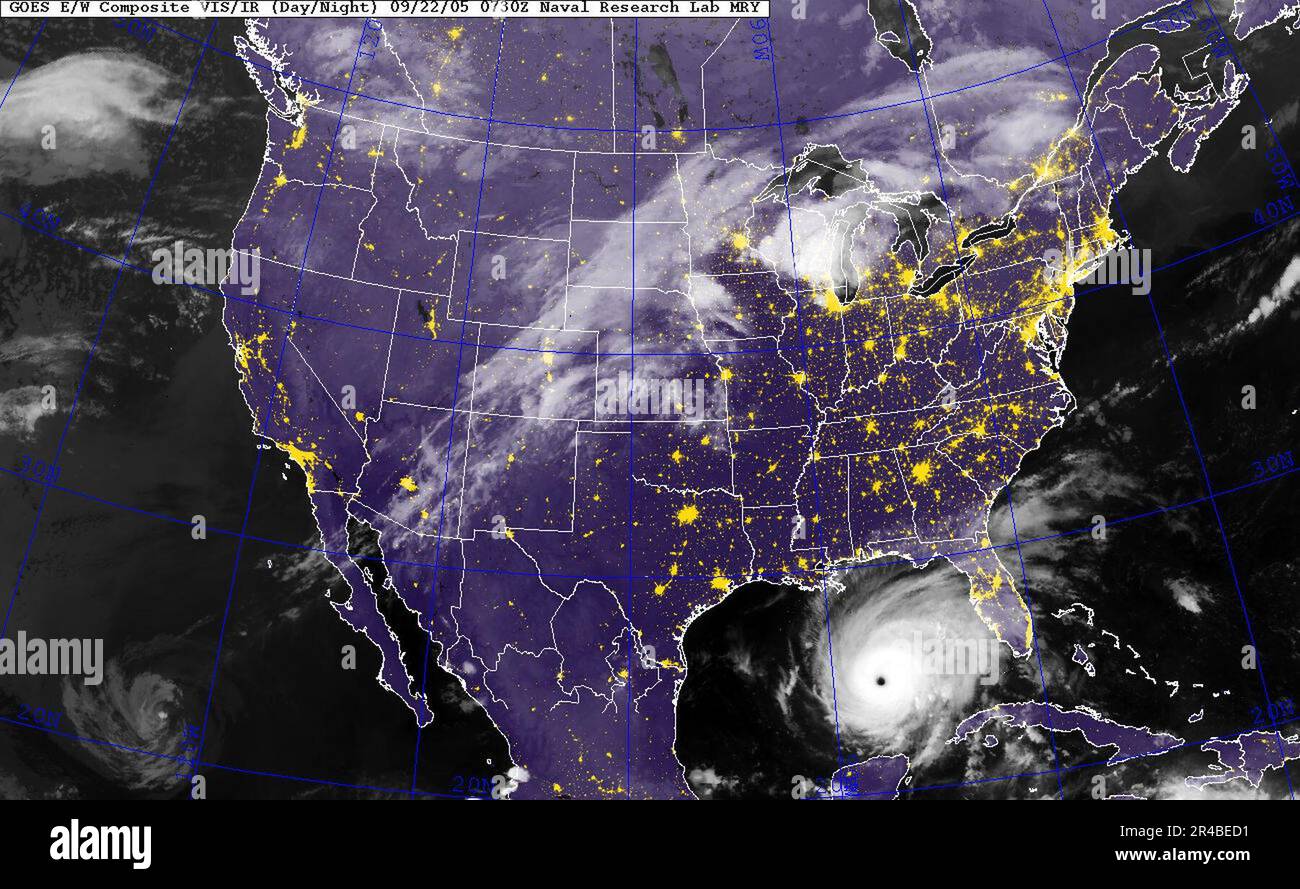 US Navy GOES-12 Satellite infrared image showing the status of ...