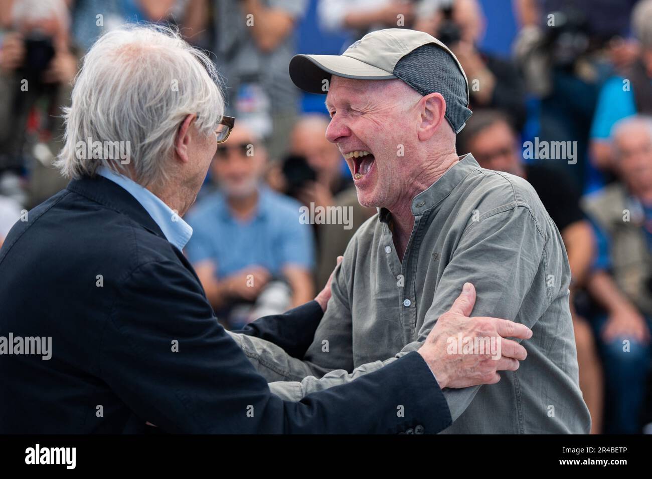 Cannes, France. 27th May, 2023. Ken Loach and Paul Laverty attending ... Cannes, France. 27th May, 2023. Ken Loach and Paul Laverty attending ...