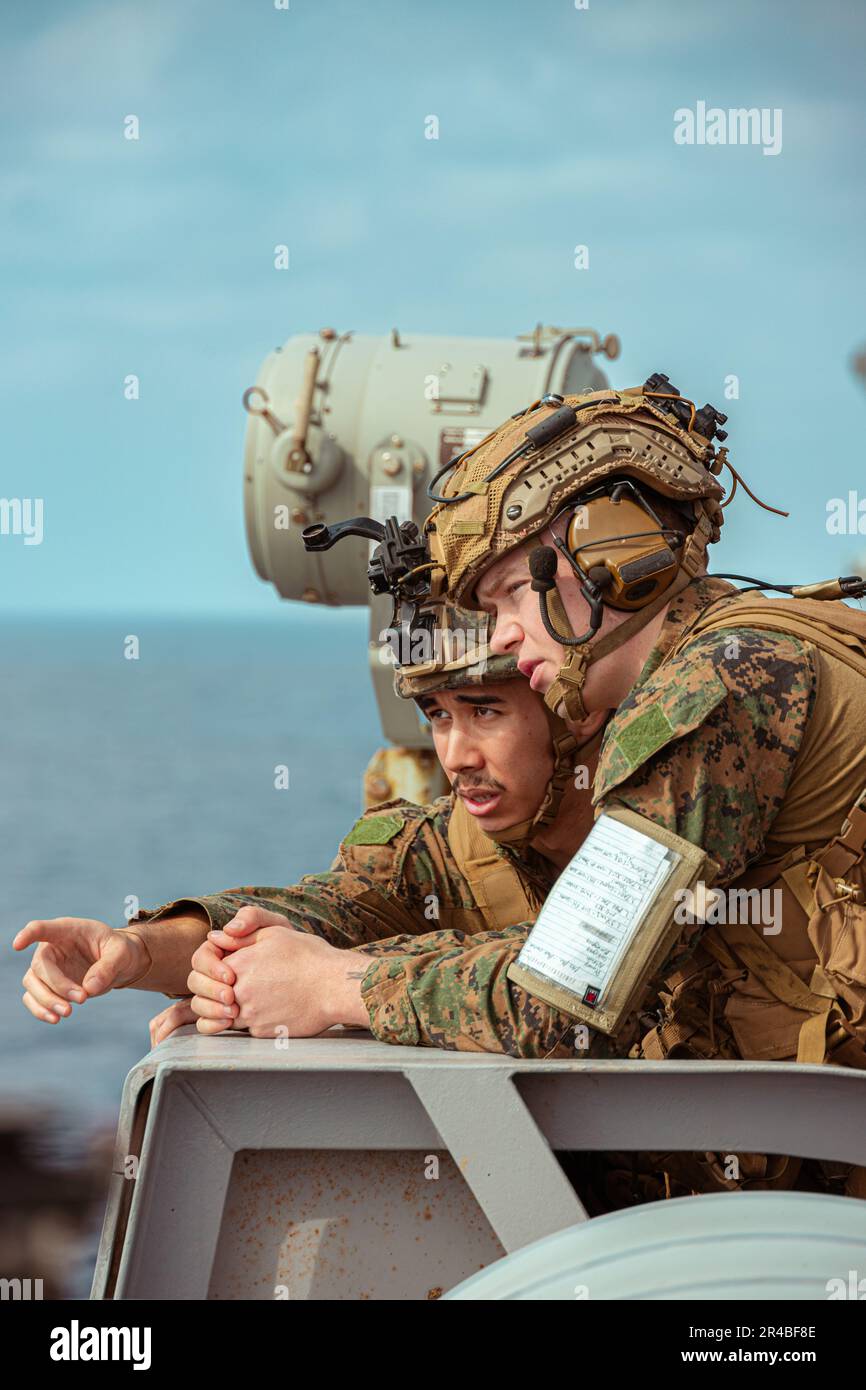 U.S. Navy hospital corpsmen 3rd class Roman Silvestri, left, and Lance ...