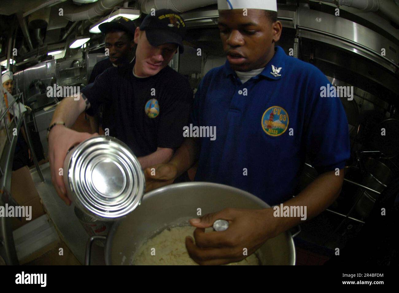 US Navy Culinary Specialist 3rd Class left, and Aviation Ordnanceman ...