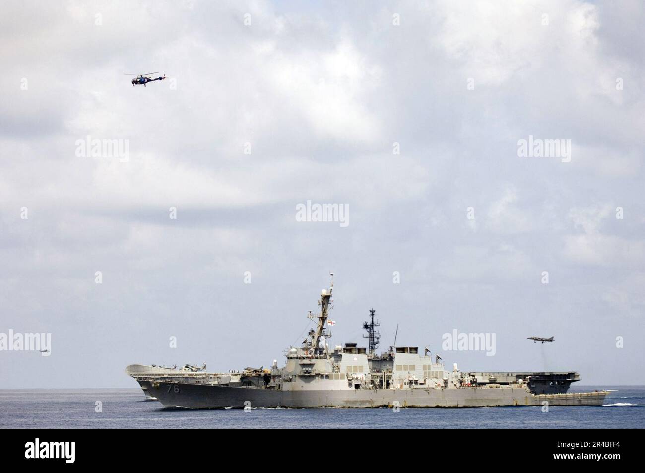 US Navy The guided missile destroyer USS Higgins (DDG 76) and the ...