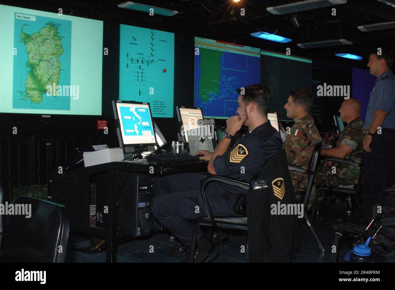 US Navy Greek Navy Operation Specialist Senior Chief Italian Navy Lt ...
