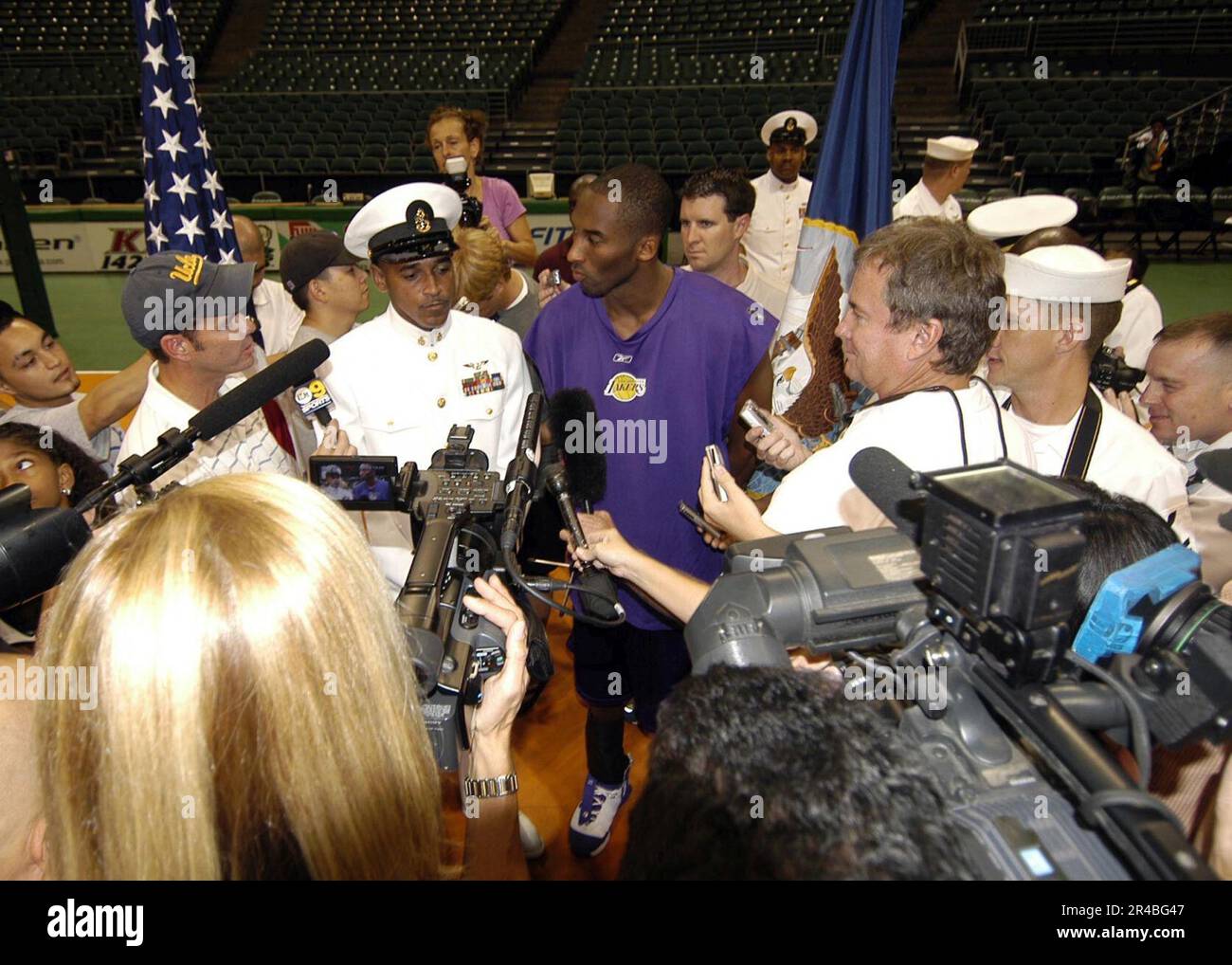 US Navy National Basketball Association (NBA) star Kobe Bryant and U.S ...