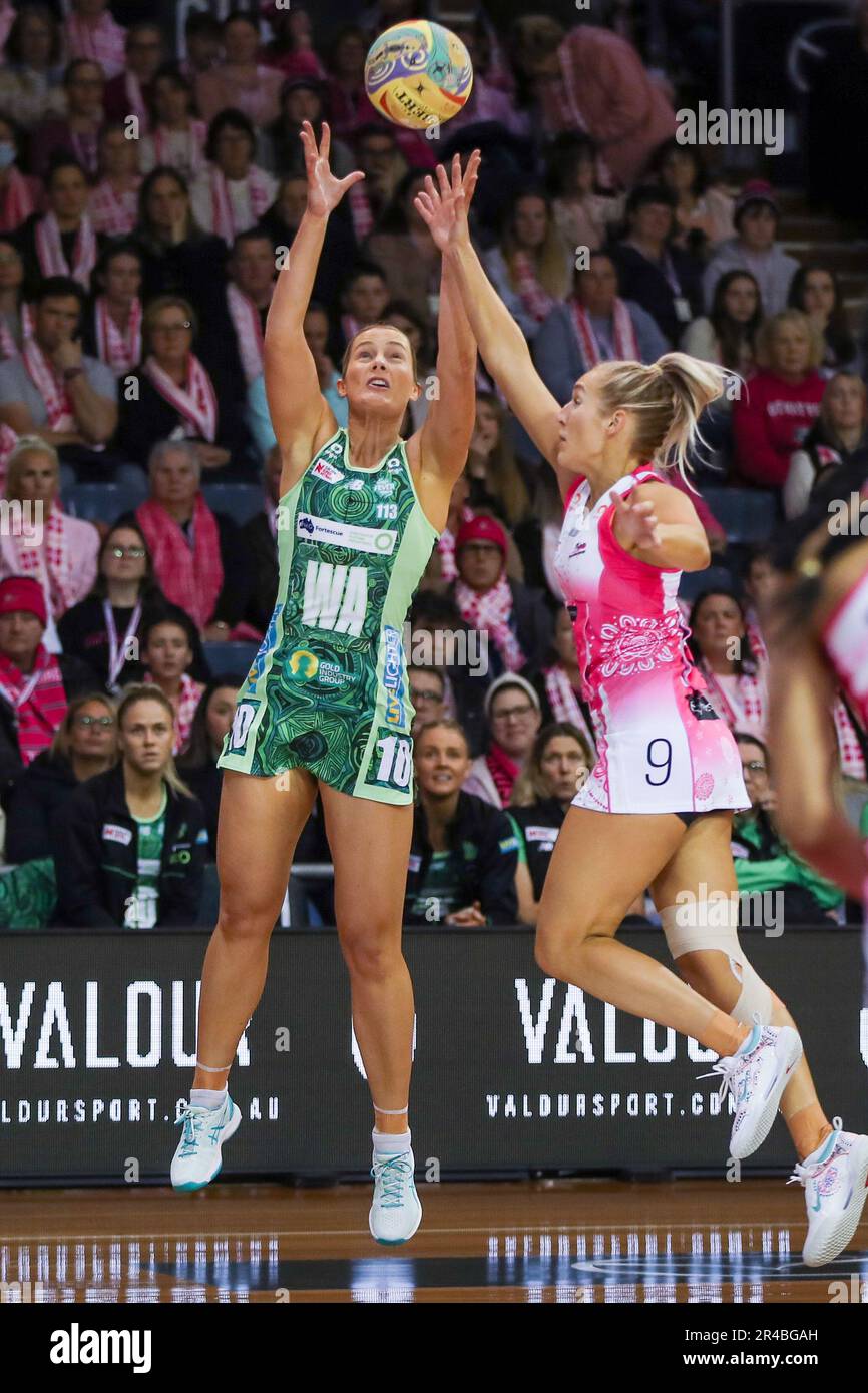 Adelaide, Australia. 27th May, 2023. Alice Teague-Neeld of the Fever ...