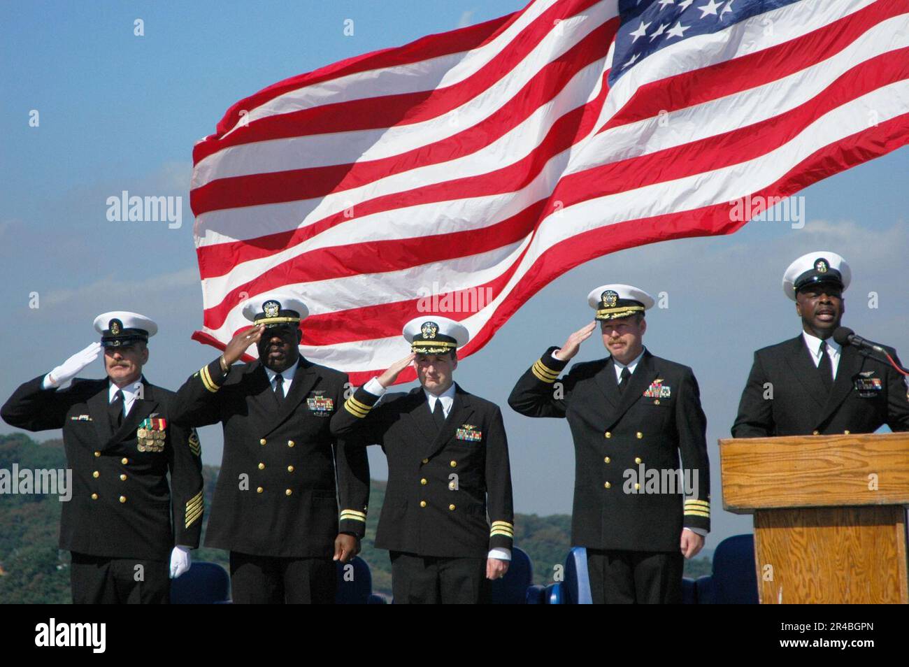 US Navy Chief Aviation Boatswain's Mate far left, and members of the ...