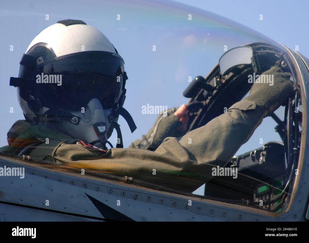 US Navy A Naval Aviator assigned to the Sunliners of Strike Fighter ...