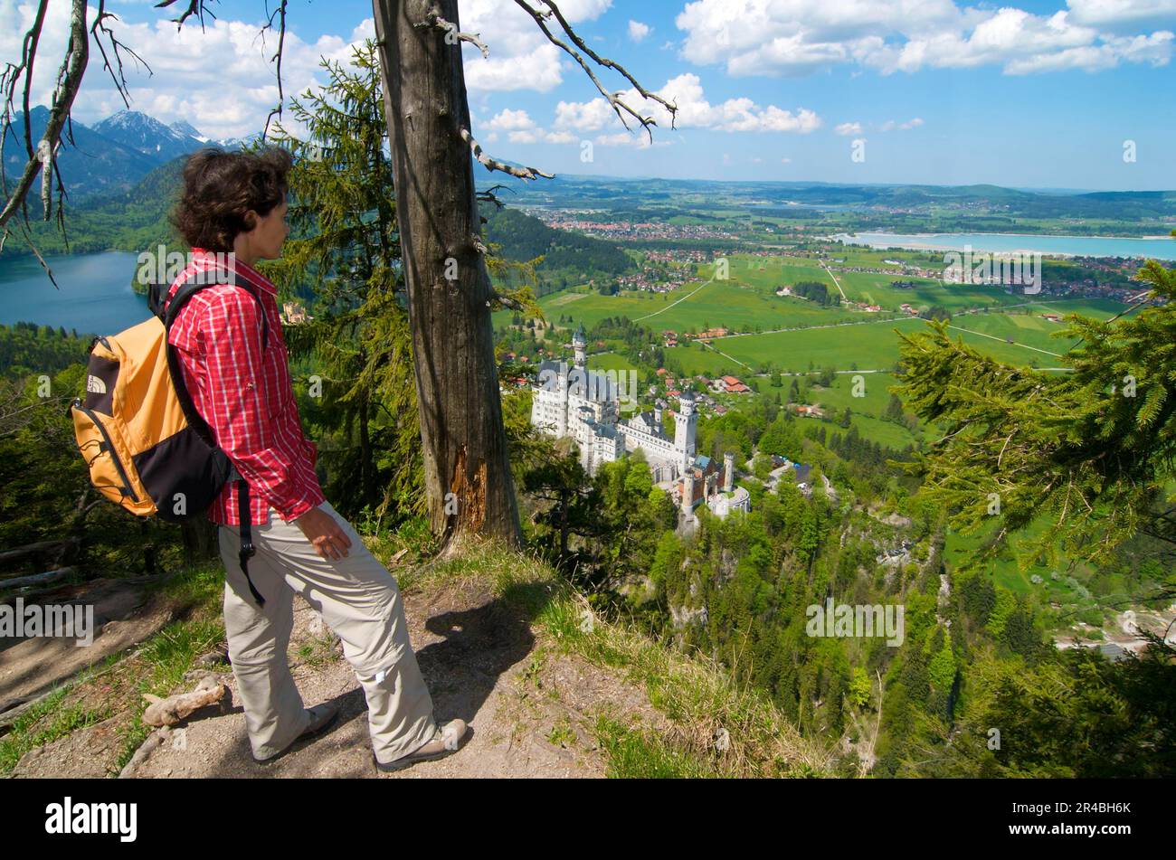 Neuschwanstein Castle with Forggensee, Fuessen, Bavaria, Germany Stock ...