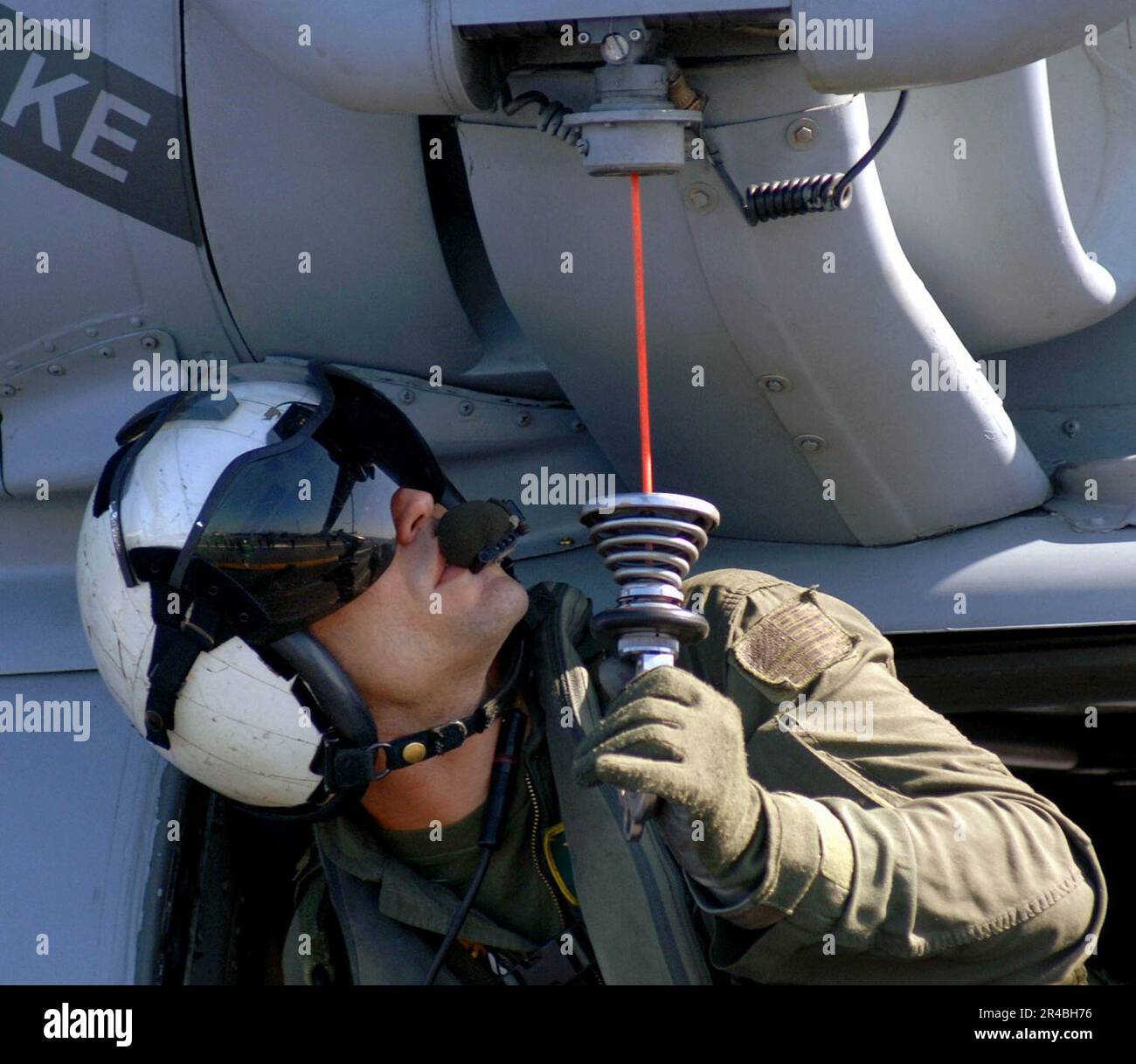 US Navy An Aviation Warfare Systems Operator assigned to the Dusty Dogs ...