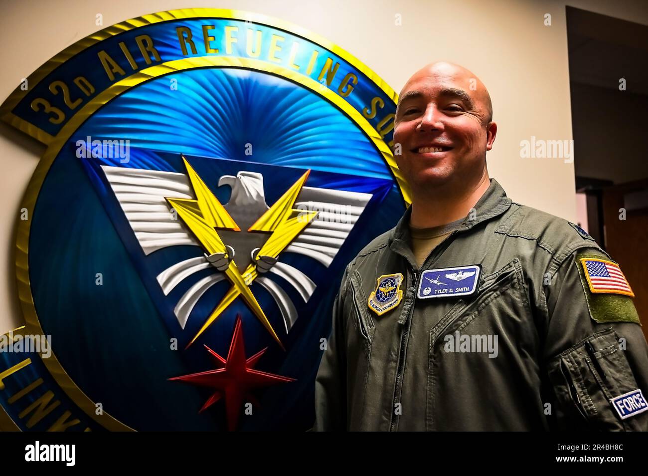 U.S. Air Force Lt. Col. Tyler Smith, 32nd Air Refueling Squadron ...