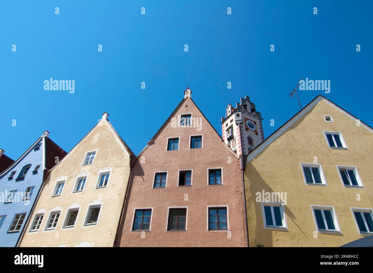 Old Town and High Castle, Fuessen, Allgaeu, Bavaria, Germany Stock ...