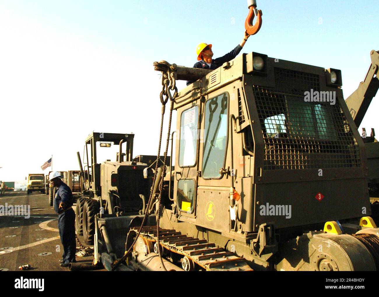 US Navy A Sailor assigned to the dock landing ship USS Pearl Harbor ...