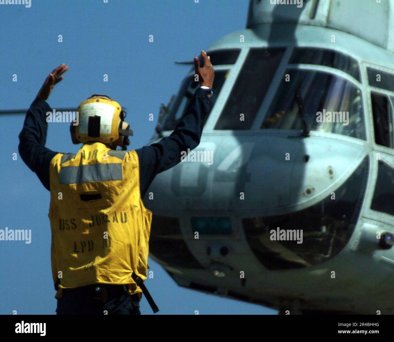 US Navy Aviation Boatswain's Mate 3rd Class a Landing Signalman ...