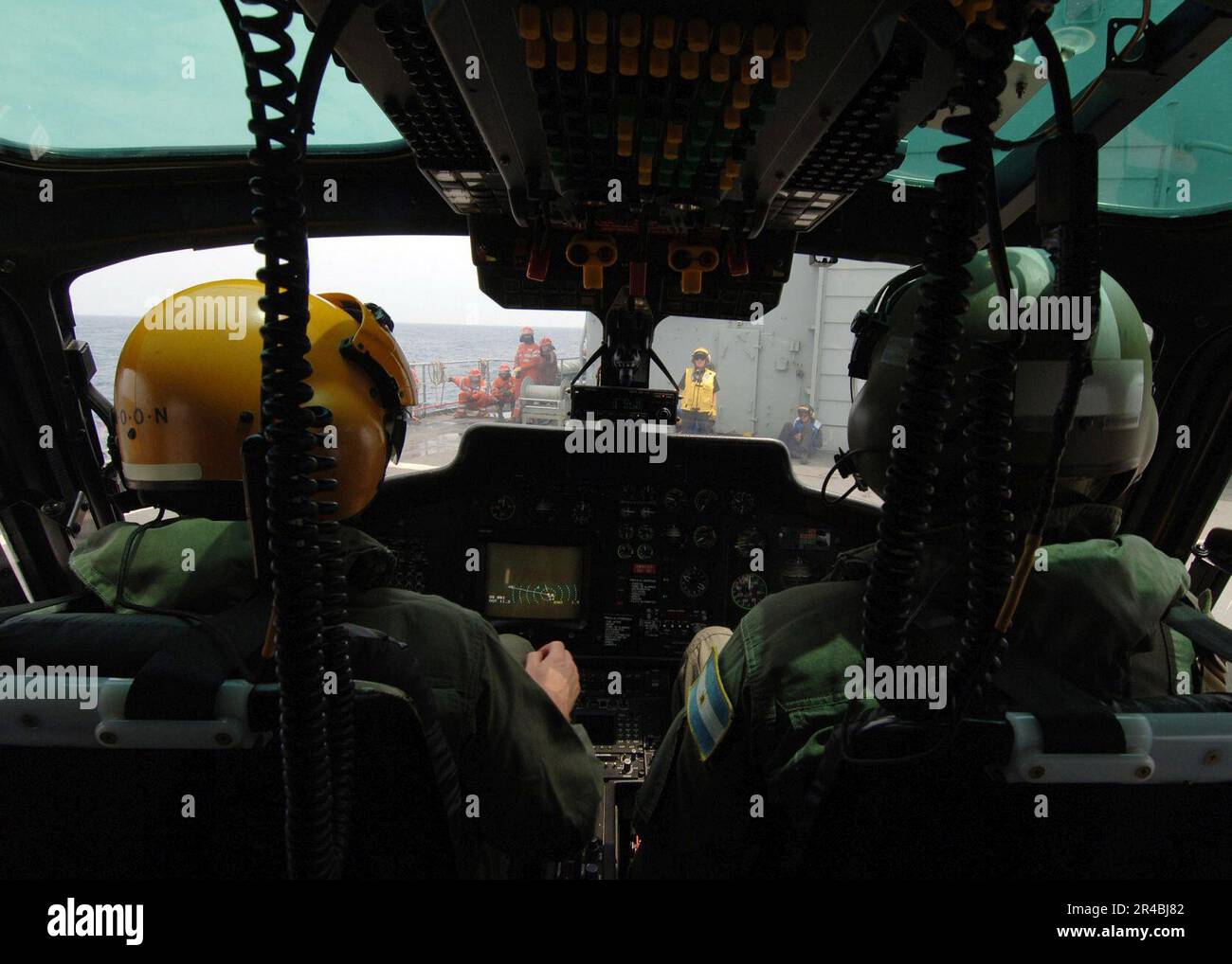 US Navy Pilots of an Argentinean AS 555 Fennec helicopter make final ...