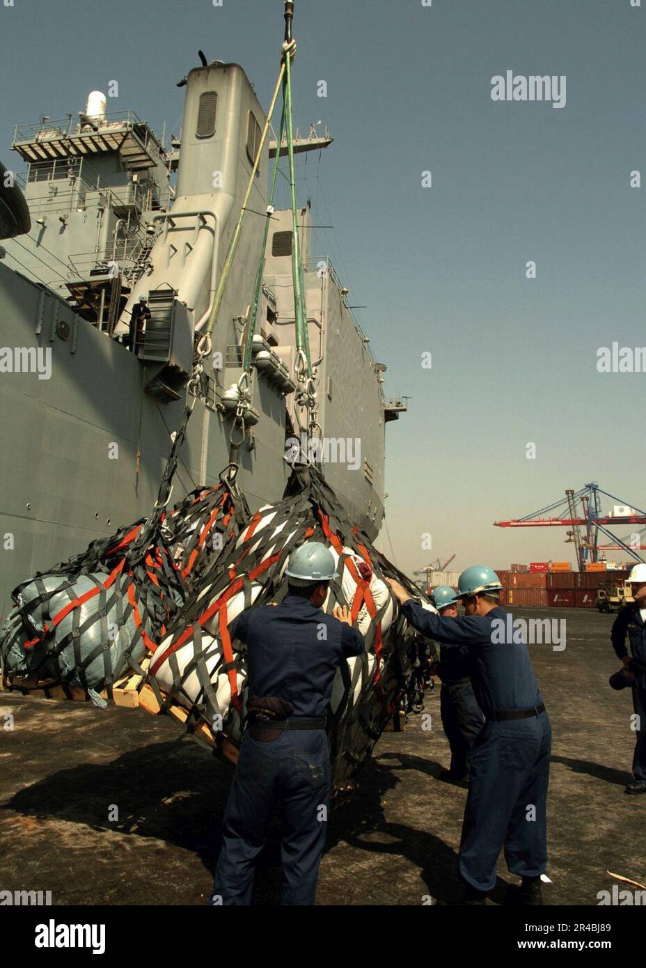 US Navy U.S. Navy Sailors assigned to the dock landing ship USS Pearl ...