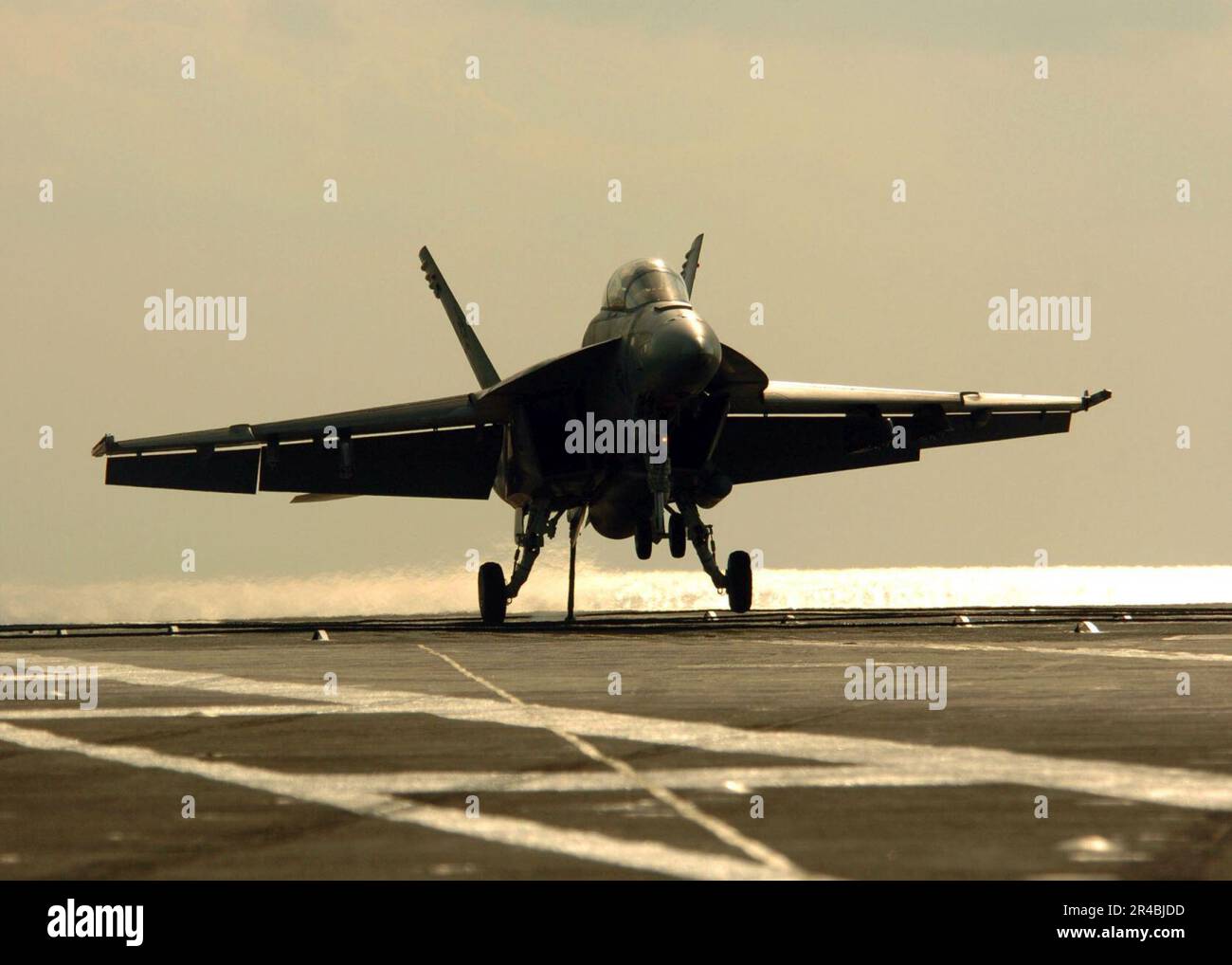 US Navy An F-A-18F Super Hornet, assigned to the Diamondbacks of Strike Fighter Squadron One ...