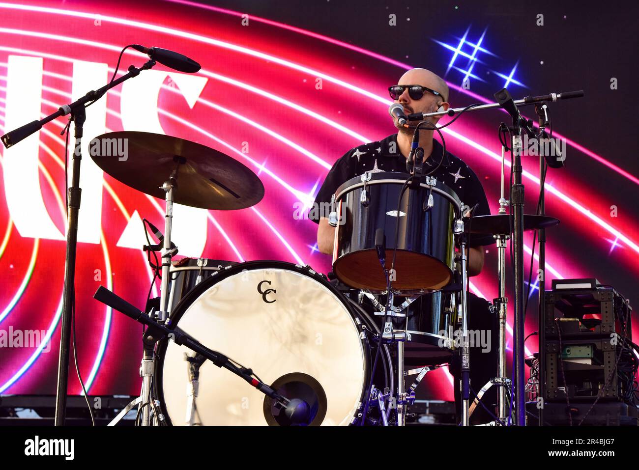 Napa, California, USA. 26th May, 2023. The drummer for Lucius ...
