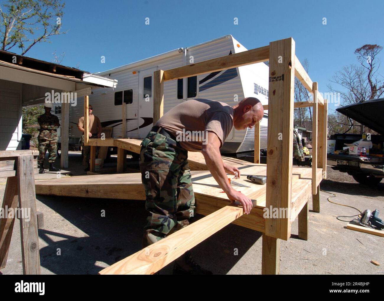 US Navy A U.S. Navy Instructor assigned to Naval Construction Training ...